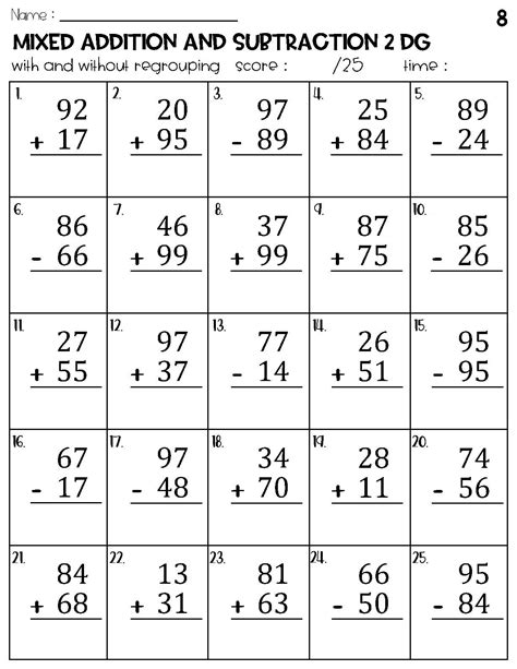 Digit Addition Without Regrouping