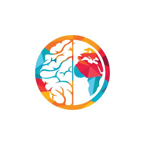 World Brain Vector Logo Template Smart World Logo Symbol Design