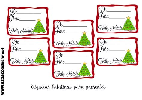 Lindas Etiquetas Para Presentes Ou Lembranças De Natal Para Você