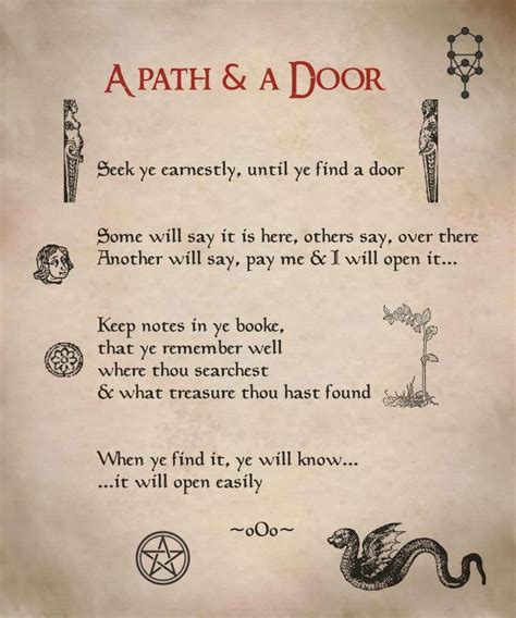 A Path And A Door Witch Spell Book Charmed Book Of Shadows Wiccan