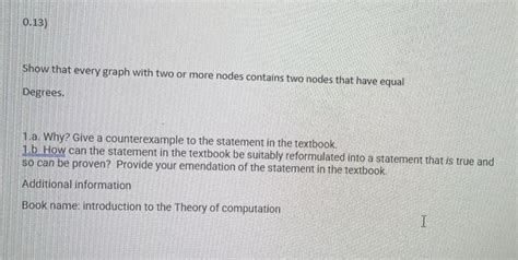 solved 0 13 show that every graph with two or more nodes