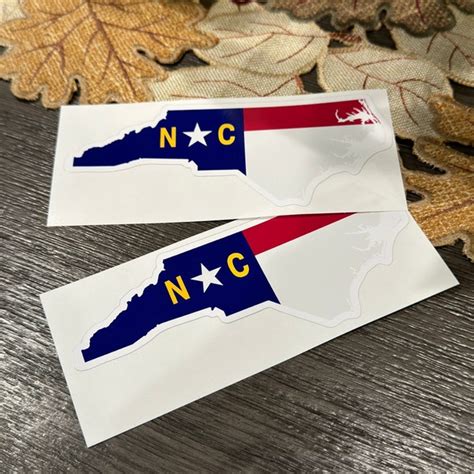 North Carolina Decal Nc State Flag Decal North Carolina State