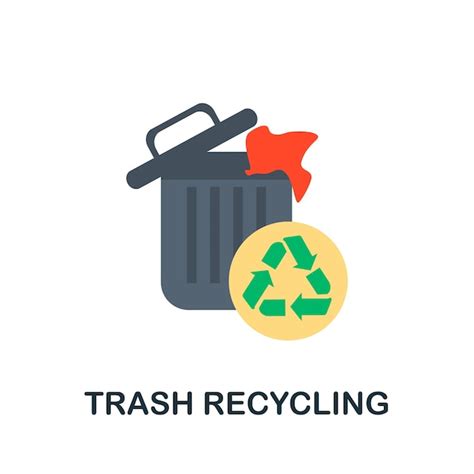 Premium Vector Trash Recycling Flat Icon Simple Element From Save The