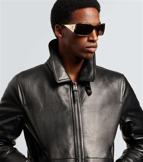 Triomphe Metal Racer Rectangular Sunglasses In Gold Celine Eyewear