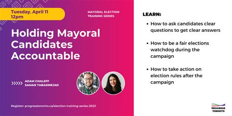 Election Training Series Holding Mayoral Candidates Accountable