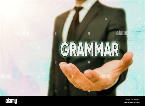 Conceptual Hand Writing Showing Grammar Concept Meaning Whole System Structure Language Syntax