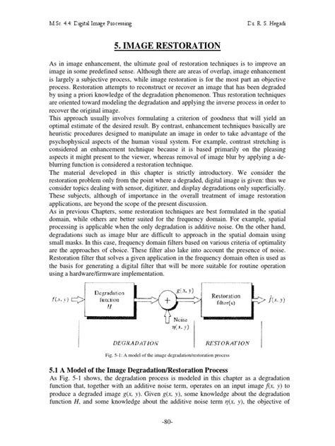 Dip 5 Image Restoration Pdf Spectral Density Convolution