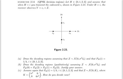 Solved Exercise 214 Qpsk Decision Regions ﻿let
