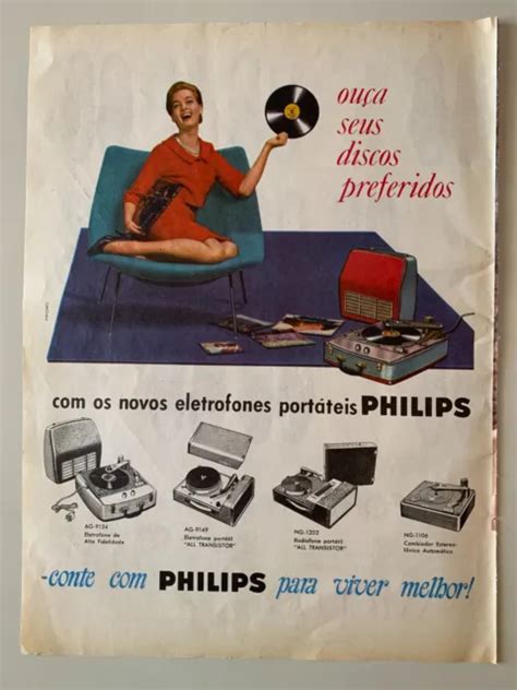 ANCIENNE PUBLICITE Eletrofones Portateis Philips EUR PicClick FR