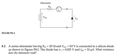 Solved Ohmmeter Figure P8 2 8 2 A Series Ohmmeter Having