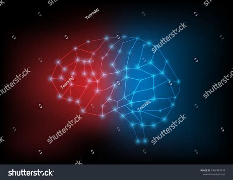 Illustration Human Brain Technology Background Stock Vector Royalty