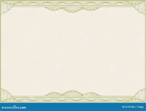 Diploma Or Certificate Border A4 Vector Stock Vector