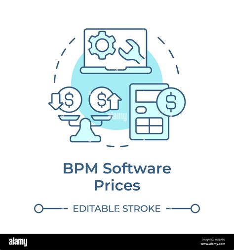 Bpm Software Prices Soft Blue Concept Icon Stock Vector Image And Art Alamy