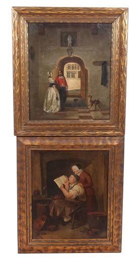 G Van Mellaert Two Interior Scenes Oilcanvas 0662 On Jan 07