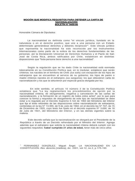 9455 06 Carta De Nacionalización Pdf Chile Nacionalidad