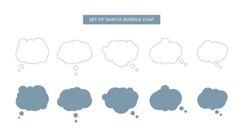 Premium Vector Set Of Outline And Shape Bubble Chat For Design Element