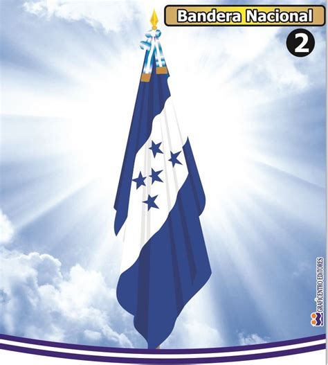 Bandera De Honduras Con Su Himno Nacional Honduran Flag Waving With