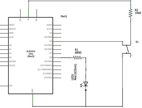 Using Switch With Arduino Uno External PULL UP Schematic Arduino Switch Learn To Read