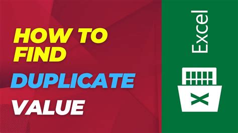 How To Find Duplicate Value In Excel Youtube