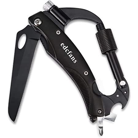 FUNBRO Multitool Carabiner With Pocket Knife EDC Carabiners Keychain