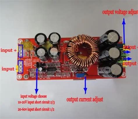 1200W 20A DC Converter Boost Power Supply Module 8 60V 12v Step Up12 83V 24v 48v Free Shipping