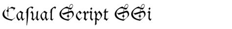 Casual Script Ssi Font
