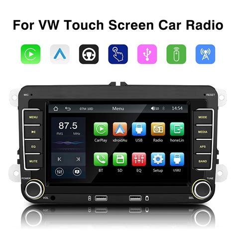 Vw 7 Inch Universal Car Stereo Carplay Head Unit Bluetooth Fm Radio Gps