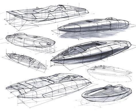 Perspective Design Sketches By Scott Robertson Yacht Design Boat