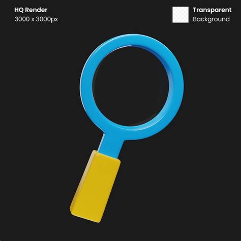 Premium Psd Zoom Magnifying Glass 3d Illustration