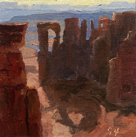 Monument Basin Morning Canyonlands Original Art By Cindy Compert