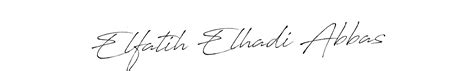 95 Elfatih Elhadi Abbas Name Signature Style Ideas Great Esignature
