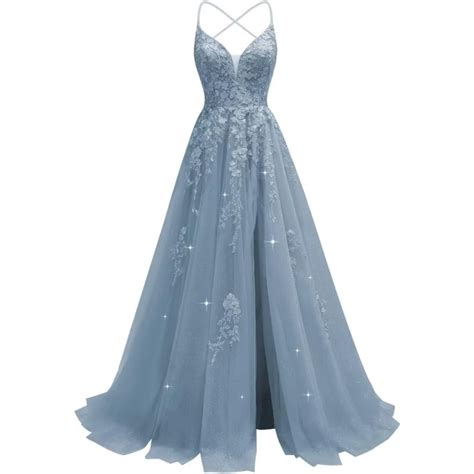 Tulle Lace Appliques Prom Dresses Long Ball Gown For Women Spaghetti