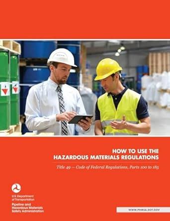 Buy How To Use The Hazardous Materials Regulations Title Code Of Federal Regulations