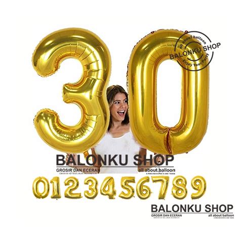 Jual Balon Foil Angka Jumbo Gold 100 Cm Balon Angka Jumbo 100cm