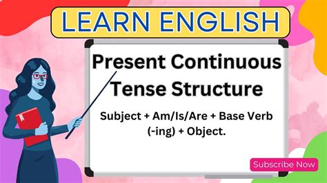 Present Continuous Tense Structure With Example For Beginner English