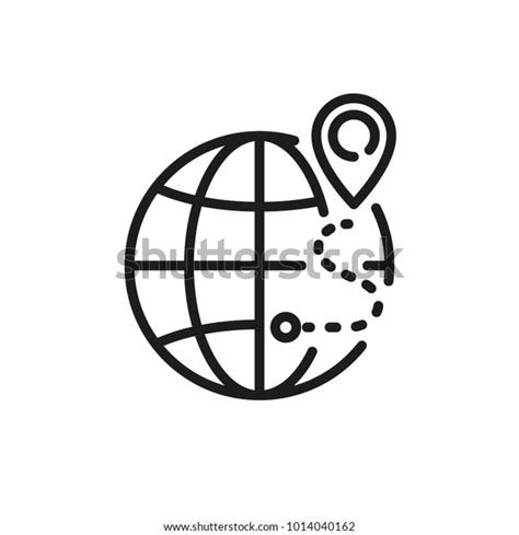 Logistics Global Delivery Globe Icon Vector Stock Vector Royalty Free