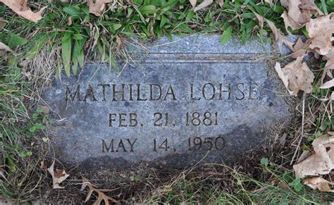 Mathilda Fredericka Johanna Miller Knothe Lohse 1881 1950 Find A