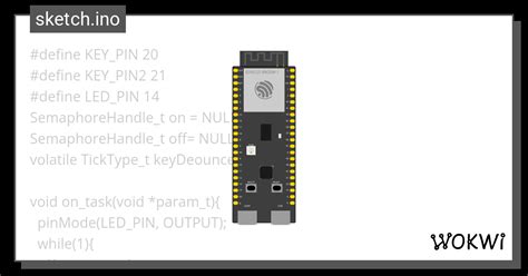 两个开关控制 Wokwi ESP32 STM32 Arduino Simulator