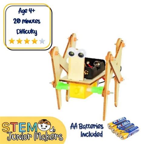 Cytron 4 Legged Wooden Diy Walking Toy Robot W Batteries Robotshop