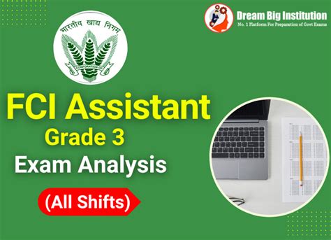 Fci Assistant Grade 3 Exam Analysis 2023 All Shifts
