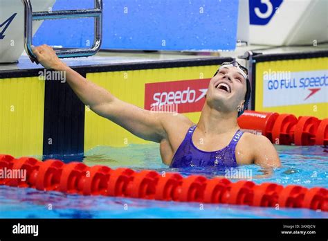 Angharad Evans After The Women 100m Breaststroke Final On Day Six Of
