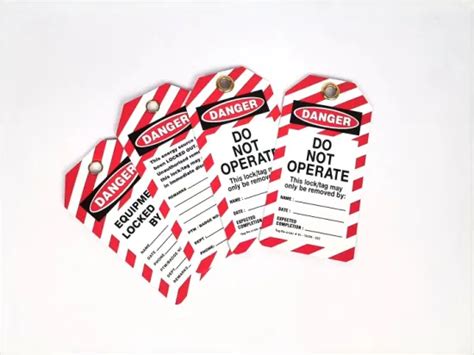Custom Equipment Lockout Safety PVC Labels Safety Tag Danger Inspection