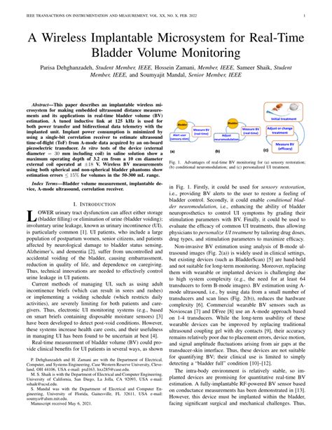 Pdf A Wireless Implantable Microsystem For Real Time Bladder Volume