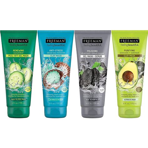 Buy Freeman Facial Variety Pack Oil Absorbing Clay Renewing Peel Off Hydrating Gel Polishing