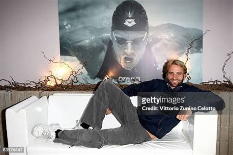 29 Massimiliano Rosolino And Tania Cagnotto Attend Arena Press Day