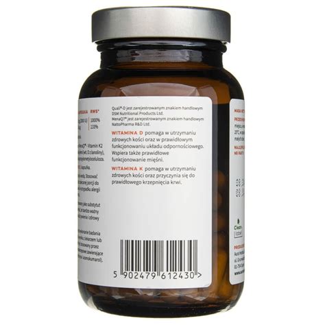 Aura Herbals Vitamin D3 2000 Iu K2 90 Capsules Medpak