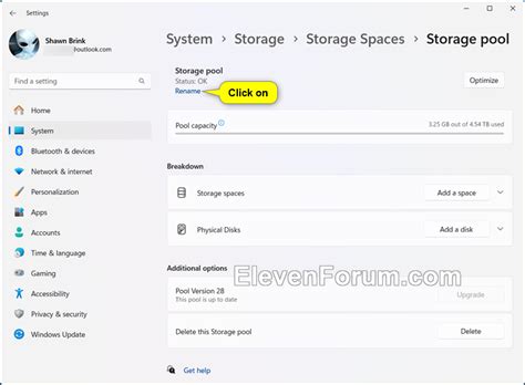 rename storage pool of storage spaces in windows 11 windows 11 forum
