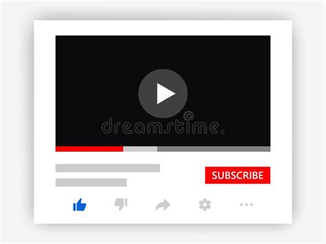 Video Player Elements Mockup Template Video Interface Design Template