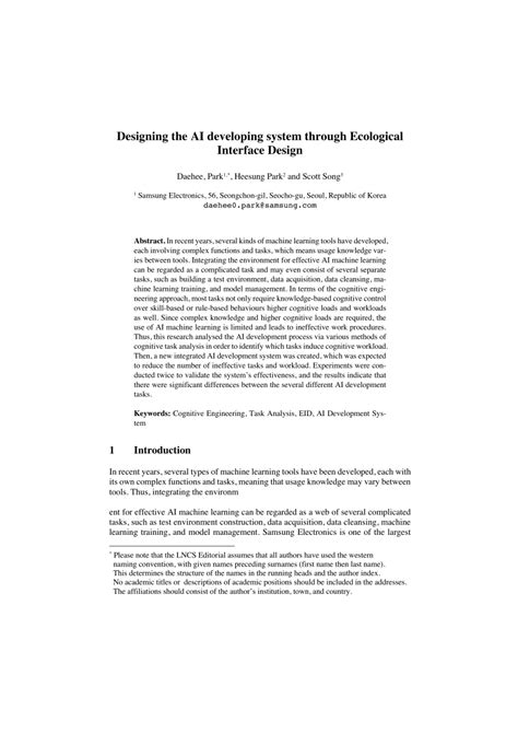 Pdf Designing The Ai Developing System Through Ecological Interface