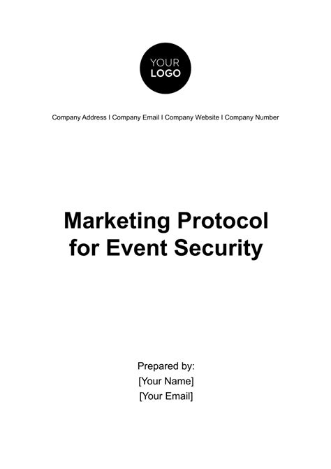 Free Marketing Protocol For Event Security Template To Edit Online